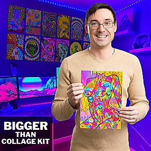 HK Studio Hippie Room Decor Aesthetic Posters - Grunge Room Decor for Dorm, Teen Room 8" x 12" Pack 12