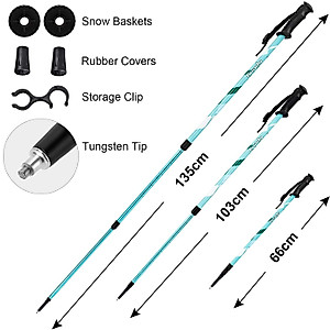 Gpeng Snowshoes for Men and Women,Lightweight Aluminum Snow Shoes for Adults, Kids Snowshoes with Pole,14"/21"/25"/30",Carry Bag Included