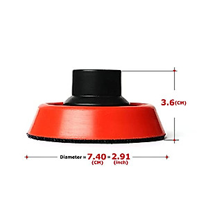 HOMESOM 3 Inch Backing Pads Hook Loop Backer Pads with 5/8-11Thread for Angle Grinder Buffer Pads 2pcs