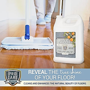 ProCare Citrus Floor Cleaner (Made in USA) | Tile, Stone, Laminate, Vinyl & Natural Wood Floor Cleaner for Mopping, Household Supplies, Cleaning Solution with Citrus Aroma - 1 Gal (128 Fl Oz)