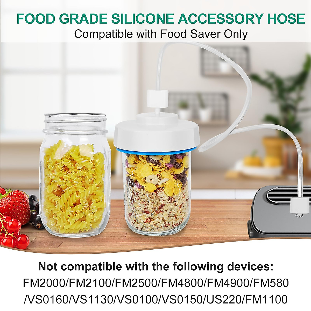 GVsmart Mason Jar Vacuum Sealer, Electric Mason Jar Vacuum Sealer Kit with Wide and Regular Mouth Mason Lids, Jar Vacuum Sealer for Canning Jars, Vacuum Sealing Machine for Food Storage