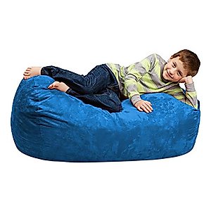 Chill Sack Kid's Memory Foam Bean Bag Lounger, Royal Blue
