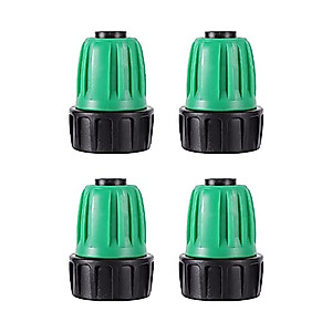 FULAIERGD US Standard Faucet Adapter, 3/4 "Faucet to1/2" Drip Irrigation Tube,Convert 3/4" Female Hose Thread to 12mm ID 16mm OD Tubing (4Pcs 3/4"Faucet to1/2" Faucet Adapter)