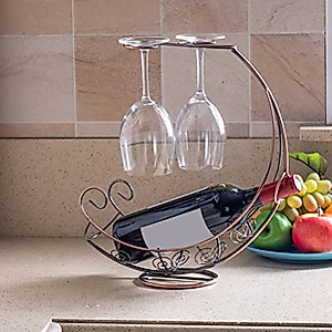 Cabilock Wine Bottle Rack Countertop Rack Glasses Rack Pirate Ship Bottle Holder Storage Shelf Beer Soda Can Dispenser for Home Party Bar Bottle Holders Ornament Display Stand Ornament Display Stand