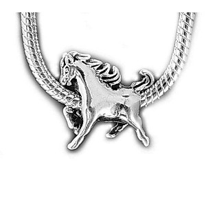 Bolenvi Mustang Horse Farm 925 Sterling Silver Charm Bead for Pandora & Similar Charm Bracelets or Necklaces