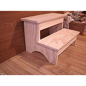 Handmade grownup step stool 12" high 2 step step stool wooden step stool step stool
