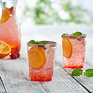 PLASTICPRO Disposable Plastic Tumblers (Rose Gold, 100)