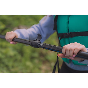 Pelican Symbiosa Kayak Paddle - Adjustable Fiberglass Shaft with Nylon Blades - Lightweight, Perfect for Kayaking - 90.5 to 94.5 in - Light Teal