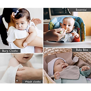 Meerdif Muslin Baby Bibs 10 Pack Baby Bandana Drool Bibs for Unisex Boys Girls, 100% Cotton 10 Solid Colors Set (Multi Color)