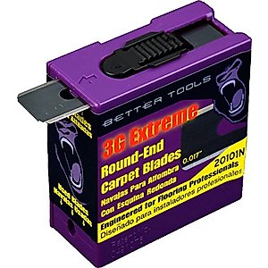 Carpet Blades - Round End (3 Each 100 Blades/Dispensers) Better Tools 20101N