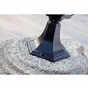 MHCZBGY Home Outdoor Column Headlights Garden Villa Decorative Lamp Aluminum Black Pillar Light Waterproof Column lamp Vertical Yard Column Light Outdoor Column lamp