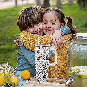 wmvhdiw 30 Oz Racoon Tumbler With Handle, Racoon Decor Coffee Travel Mug Cup Water Bottle, Gifts for Women