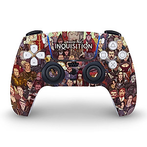 Head Case Designs Officially Licensed EA Bioware Dragon Age Cast Of Thousands Inquisition Graphics Vinyl Faceplate Sticker Gaming Skin Decal Cover Compatible With PS5 Disc Console & DualSense