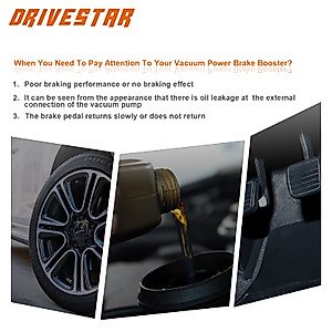 DRIVESTAR BT4Z2005A Vacuum Power Brake Booster, fit 2011 2012 2013 2014 for Ford Edge, 2011-2015 for Lincoln MKX, Part # BA1Z2005A BA1Z-2005-A BT1Z2005A 54-72020 5C472020 BT4Z2005A CT4Z20005A