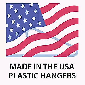 Heavy Duty Plastic Hangers, Made in USA, White Heavy Weight Hanger, 28 Pack