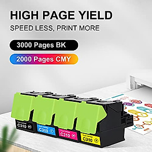 ACETONER C310 C315 Replacement for 006R004356 006R004357 006R004358 006R004359 Compatible with Xerox Printer C310 C315 (4 Pack)