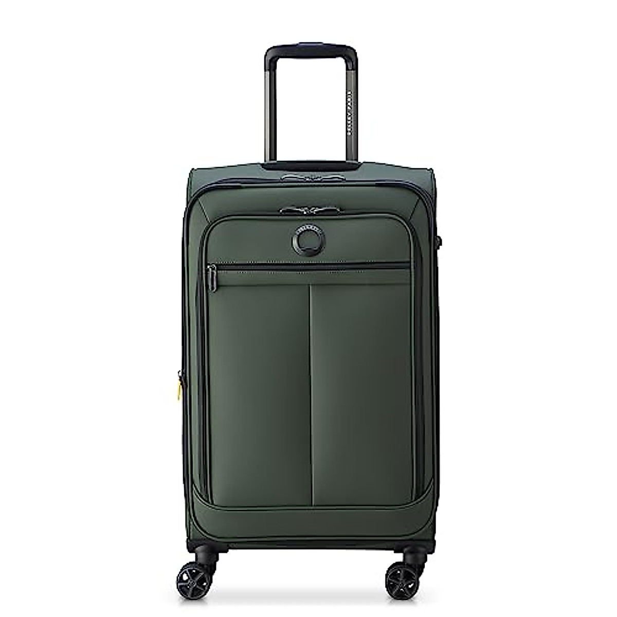DELSEY Paris Sky Lite Softside Expandable Luggage with Spinner Wheels, Green, Checked-Medium 24 Inch