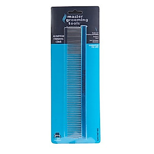 Master Grooming Tools Aluminum Finishing Comb — Versatile Combs for Grooming Dogs, 10", Black