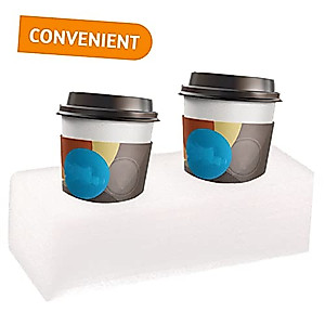 YARNOW 2pcs Takeaway Cup Holder Pool Drink Floats Beverage Packing Stand Cup Holders for Drinks Takeout Holder Foam Pool Floats Takeout Cup Carrier Water Cup Epe Pearl Cotton Coffee White