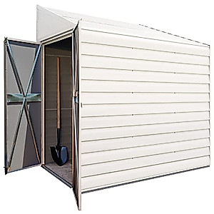 Arrow Shed 4' x 7' Yardsaver Compact Galvanized Steel Storage Shed with Pent Roof