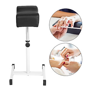adjust Pedicure Nail Footrest Height Adjustment Metal and High Grade Synthetic Leather Manicure Foot Rest Desk Salon Spa Equipment (66 x 32 x 29cm), Footrest Nail Footrest Pedicure Footrest M