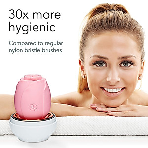 ROSEMI Silicone Facial Cleansing Brush - 6 Modes Electric Face Scrubber for Women - Waterproof Sonic Facial Cleansing Brush - Facial Scrubber for Exfoliation - Facial Cleansing Brush Silicone