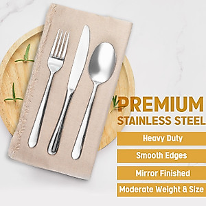 SENADORE Silverware set - Set of 20 - Premium Stainless Steel Dining Table Set for 4 - Mirror Finish and Dishwasher Safe - Cutlery set for Casual and Formal Occasions (Casual Luxury)