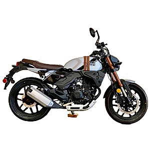 X-PRO Lifan KPM 200 Adult Motorcycle 200cc Gas Street Motorcycle Electric Fuel Injection 17HP 6 Speed made by Lifan(White)