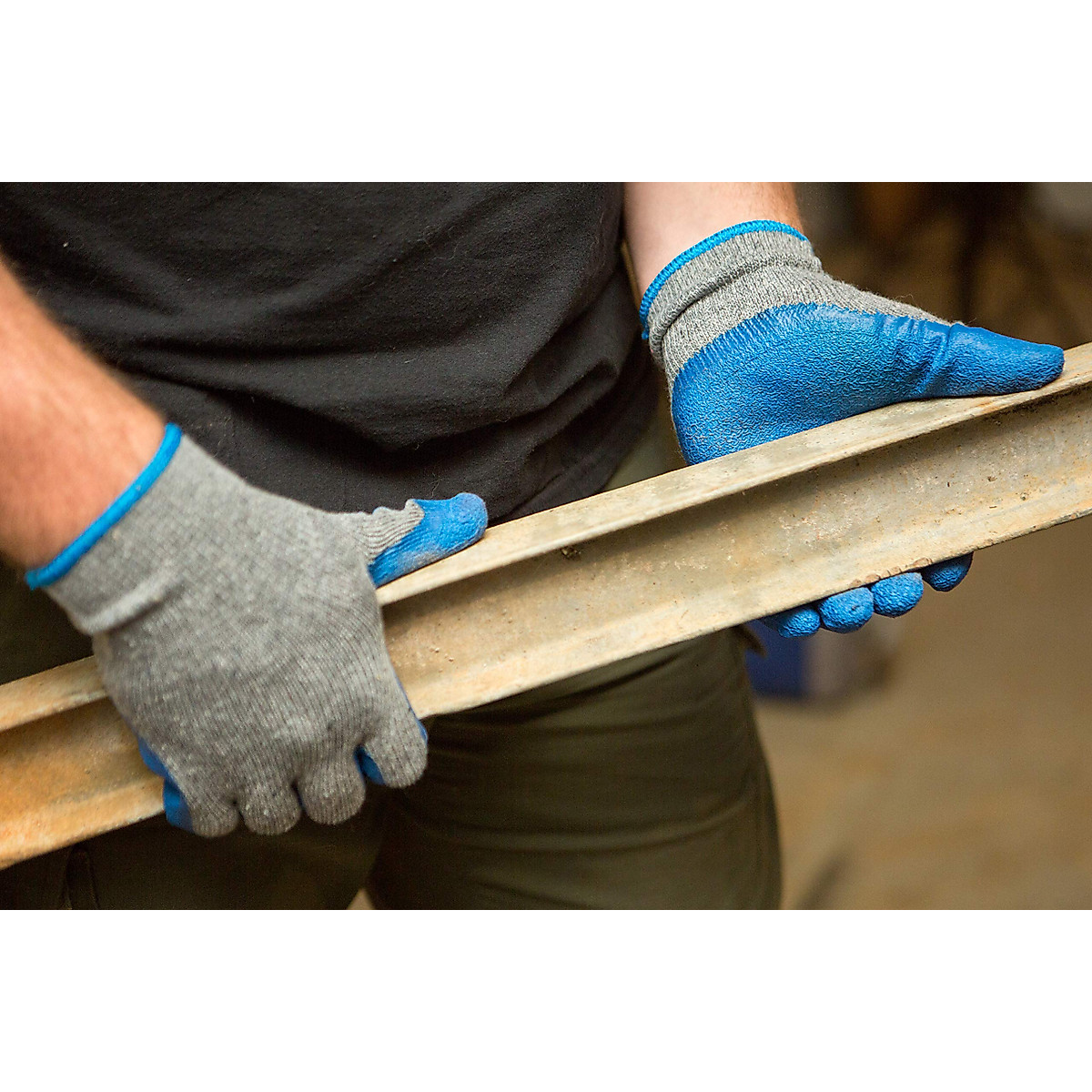 G & F Products Rubber Latex Coated Work Gloves for Construction, Blue, Crinkle Pattern, X-Large (Sold by dozen, 12 Pairs) (1511XL-DZ)