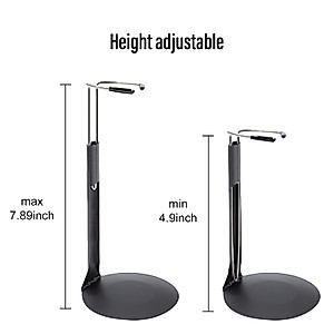 Spircol Black Adjustable Doll Stands Display Holder, fits for 8" to 12" Dolls or Action Figures Shelf, Waist is 2 to 2.5 inches wide, 5.5 to 7 inches around