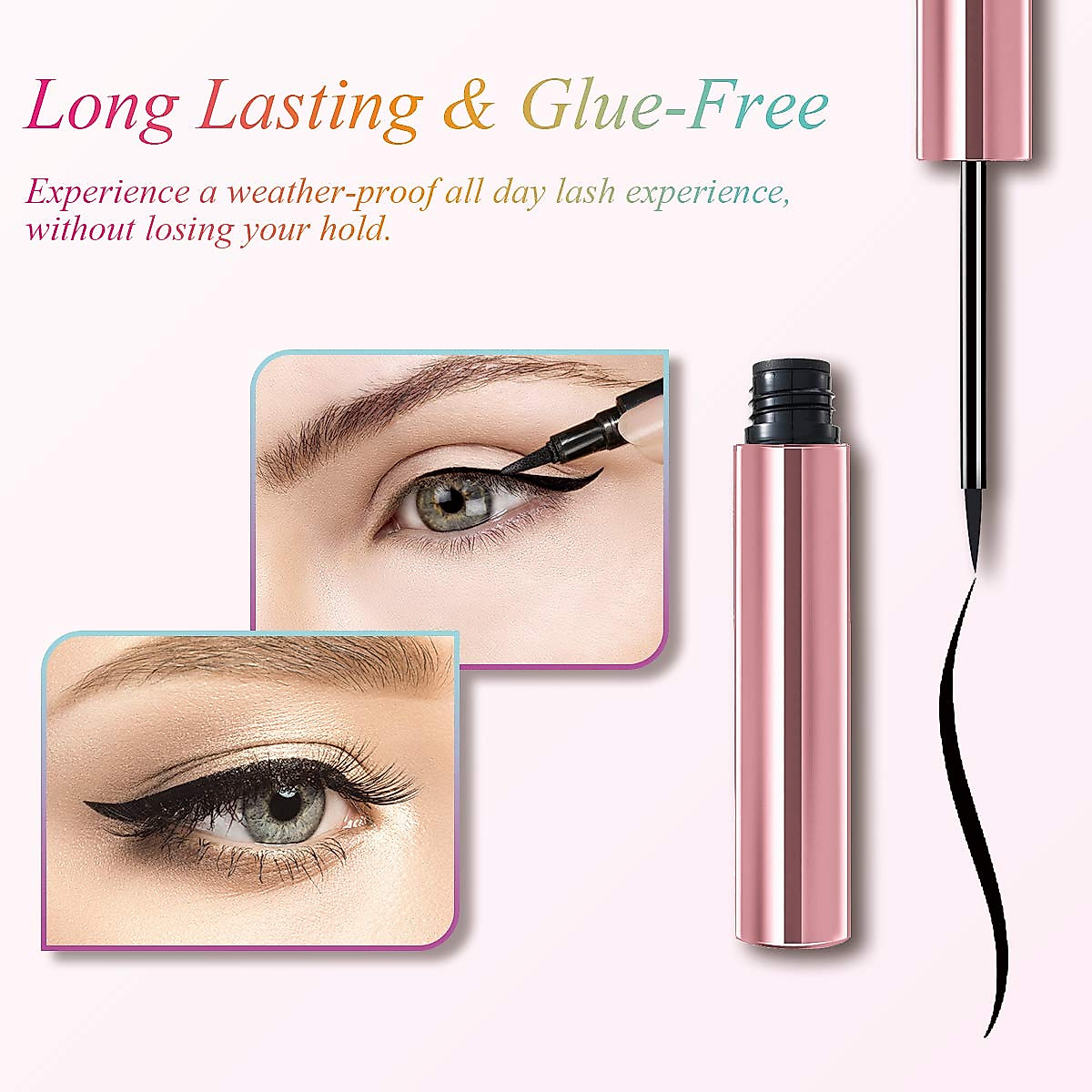 VESHELY Magnetic Eyelashes with Eyeliner 5 pairs