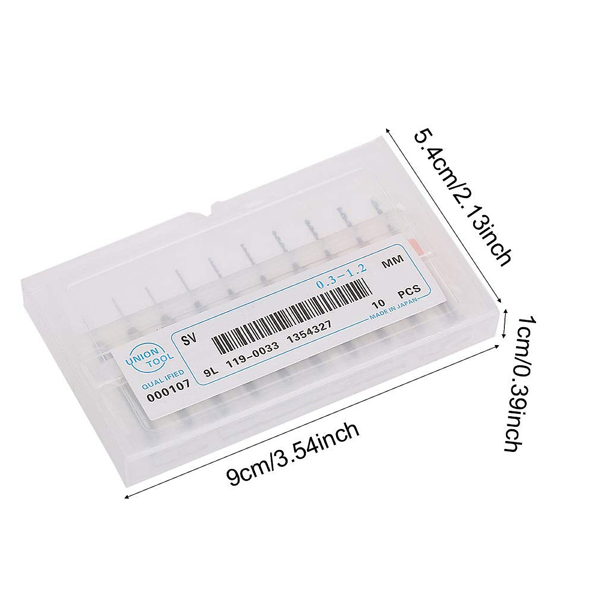 KIKYO Drill Bits, 10pcs 0.3-1.2mm Tungsten Steel Durable Drill Bit for PCB Circuit Board