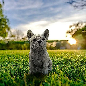 AUSUKY Dachshund Weiner Dog Doorstop Statue Garden Decor Resin Crafts Home Sculpture (French Bulldog)