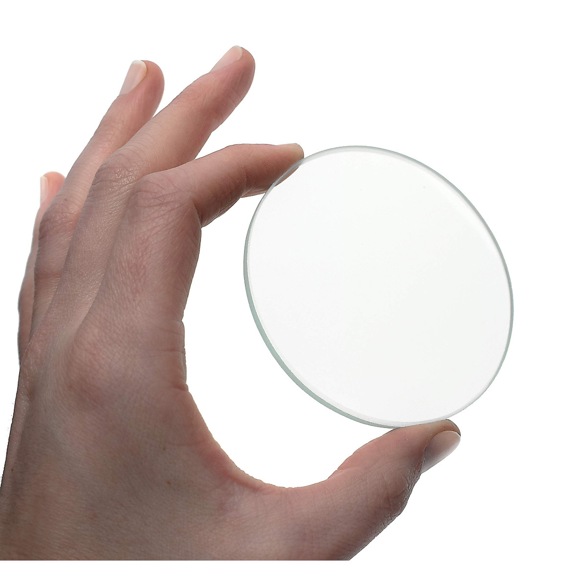 EISCO Double Convex Lens, 1000mm Focal Length, 3" (75mm) Diameter - Spherical, Optically Worked Glass Lens - Ground Edges, Polished - Great for Physics Classrooms