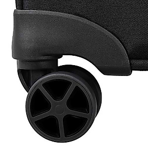 LONDON FOG Bromley Softside Expandable Spinner Luggage, Black, Checked-Medium 24-Inch