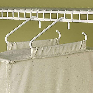 Household Essentials 311344 10 Pocket Hanging Shoe Storage Organizer for Closets | Natural Canvas