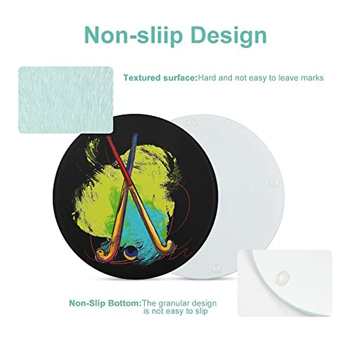 Field Hockey Cutting Board Tempered Glass Chopping Board for Kitchen Hotel