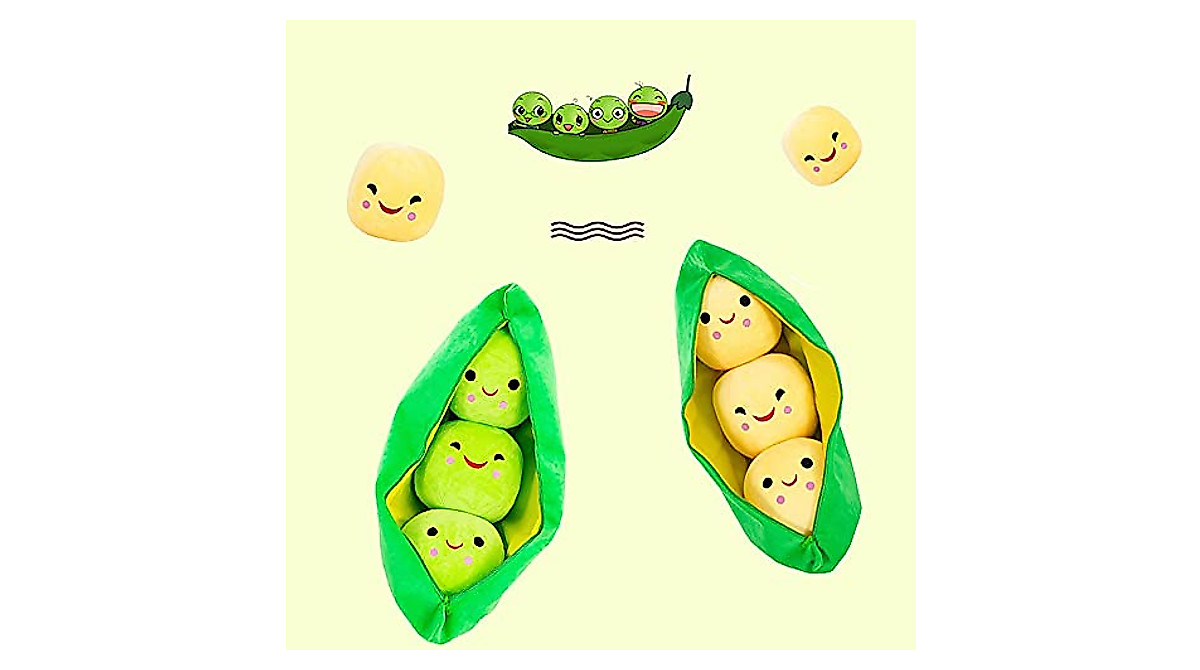Giant Peas in a Pod Plush Toy - Soft Cuddle Gift for All Ages