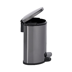 Bundle of Rubbermaid 12G Step-On Trash Can with Rubbermaid 1.6G Semi-Round Step-On Wastebasket