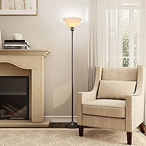 Hampton Bay 71.25 in. Bronze Torchiere Floor Lamp 1000029926 - New