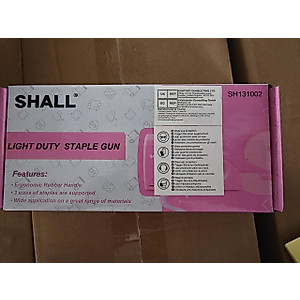 SHALL Light Duty Staple Gun for Wood - Pink Upholstery Staple Gun with 1600pcs JT21 Staples 1/4, 5/16, 3/8 inch and Staple Remover - Women Staple Gun for Crafts, Fabric Stapler Gun for DIY, Decoration