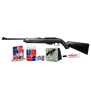 Crosman 1077 Air Rifle (Rifle + Pellets, CO2, Pellgun Oil and Target Combo)