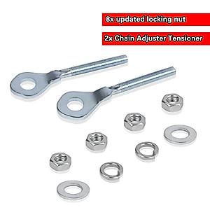 FLYPIG 0.4" 12MM Chain Axle Adjuster Tensioner for 50CC 70CC 90CC 110CC 125CC ATV Quad Dirt Bike Taotao Buyang Coolsport Kazuma Sunl Roketa CRF50 CRF70 CT70 XL75 XR50 XR70 XR80 XR100 Z50R Z50A Z50