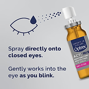Optrex ActiMist 2in1 Eye Spray for Dry + Irritated Eyes 0.34oz (10ml)