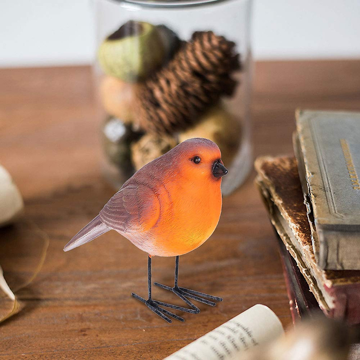 Fishlor Decor Birds Resin Bird, Bird Decor, Decorative Birds Resin Birds, Simulation for Balcony for Garden