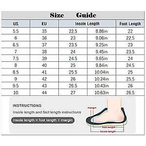 Unybwonn Womens Plantar Fasciitis Shoes, Slip-on Light Air Cushion Orthopedic Sneakers Black Gray 6