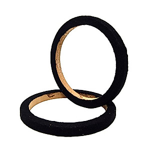 Pipeman's Installation Solution 2 Pair 8" MDF Wood Speaker Mounting Spacer Rings Black Carpet Car Audio