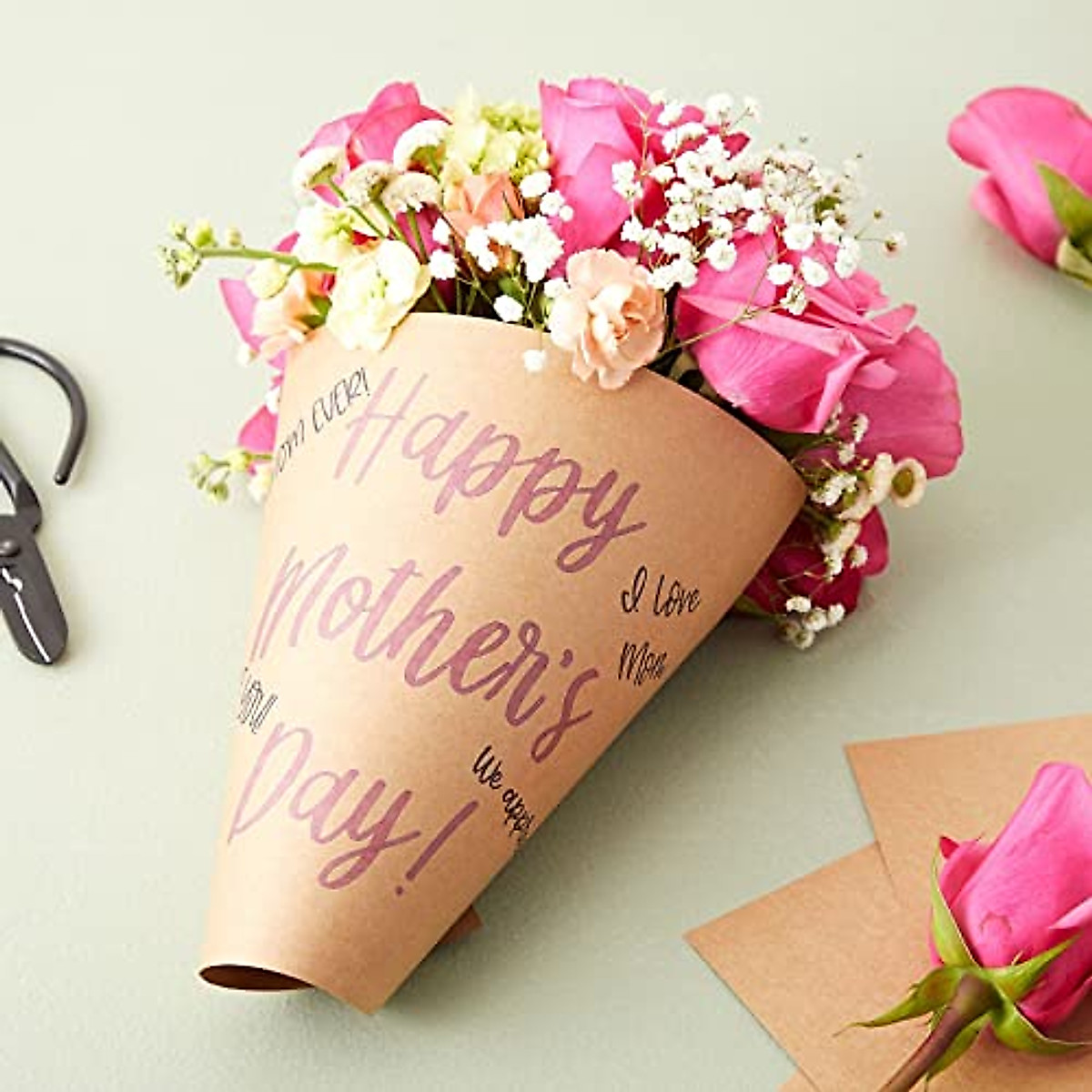 50 Sheets of Brown Kraft Paper or Wedding, Party Invitations, Announcements, Drawing, DIY Projects, Arts and Crafts, Scrapbooking, Letter Size, 176gsm (8.5 x 11 Inches)