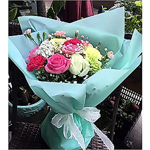 JOSON 30 sheets/6 colors Flower wrapping paper Korean solid color translucent flower shop floral gift bouquet flower wrapping paper Matte paper