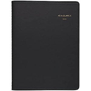 AT-A-GLANCE 2023 Weekly Planner, Hourly Appointment Book, 8-1/4" x 11", Large, Large Print, Black (70LP0105)